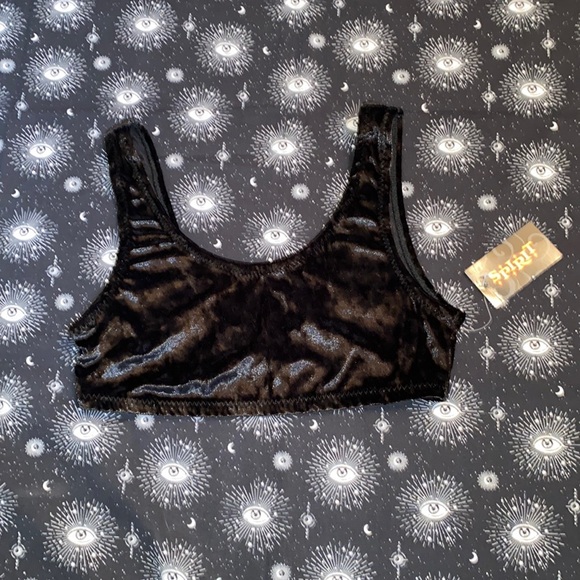 Hot Topic | Tops | Spirit Halloween Crushed Velvet Bra Top | Poshmark